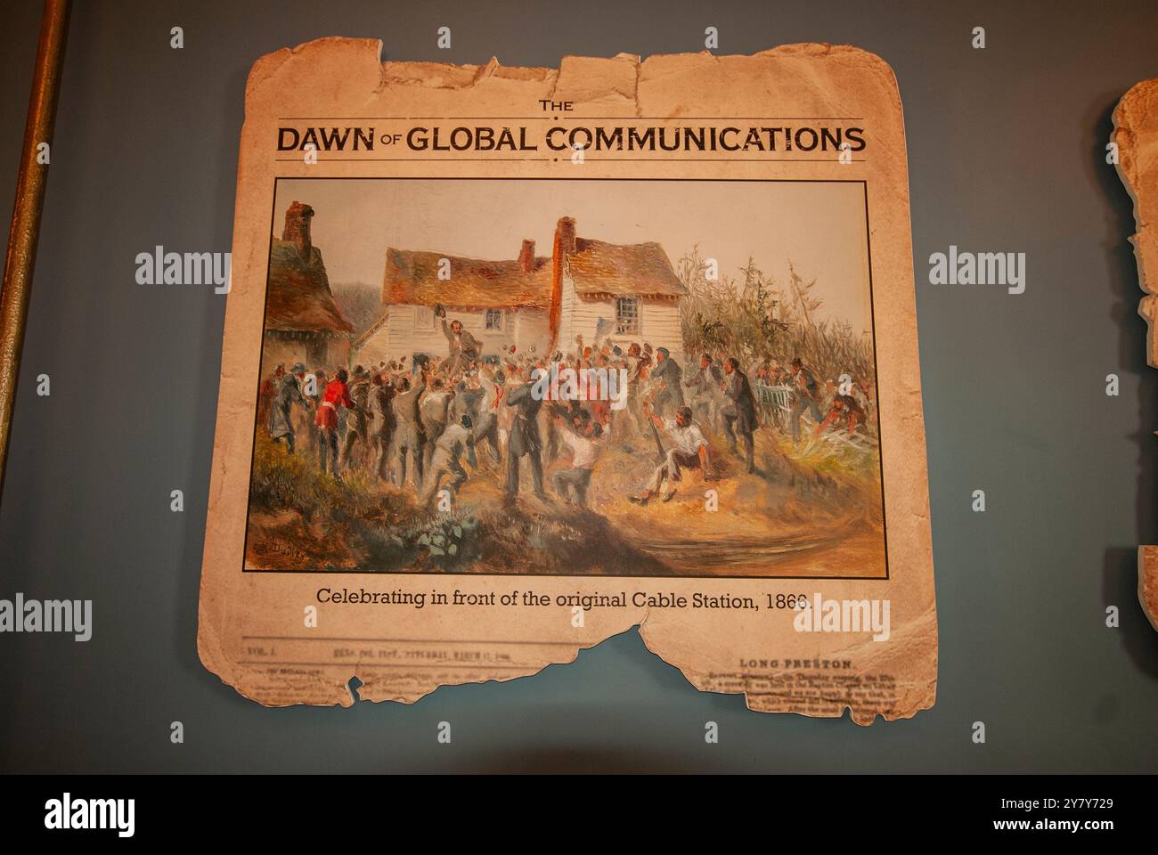 Newspaper clipping on celebrating at cable station in 1866 inside Cable ...