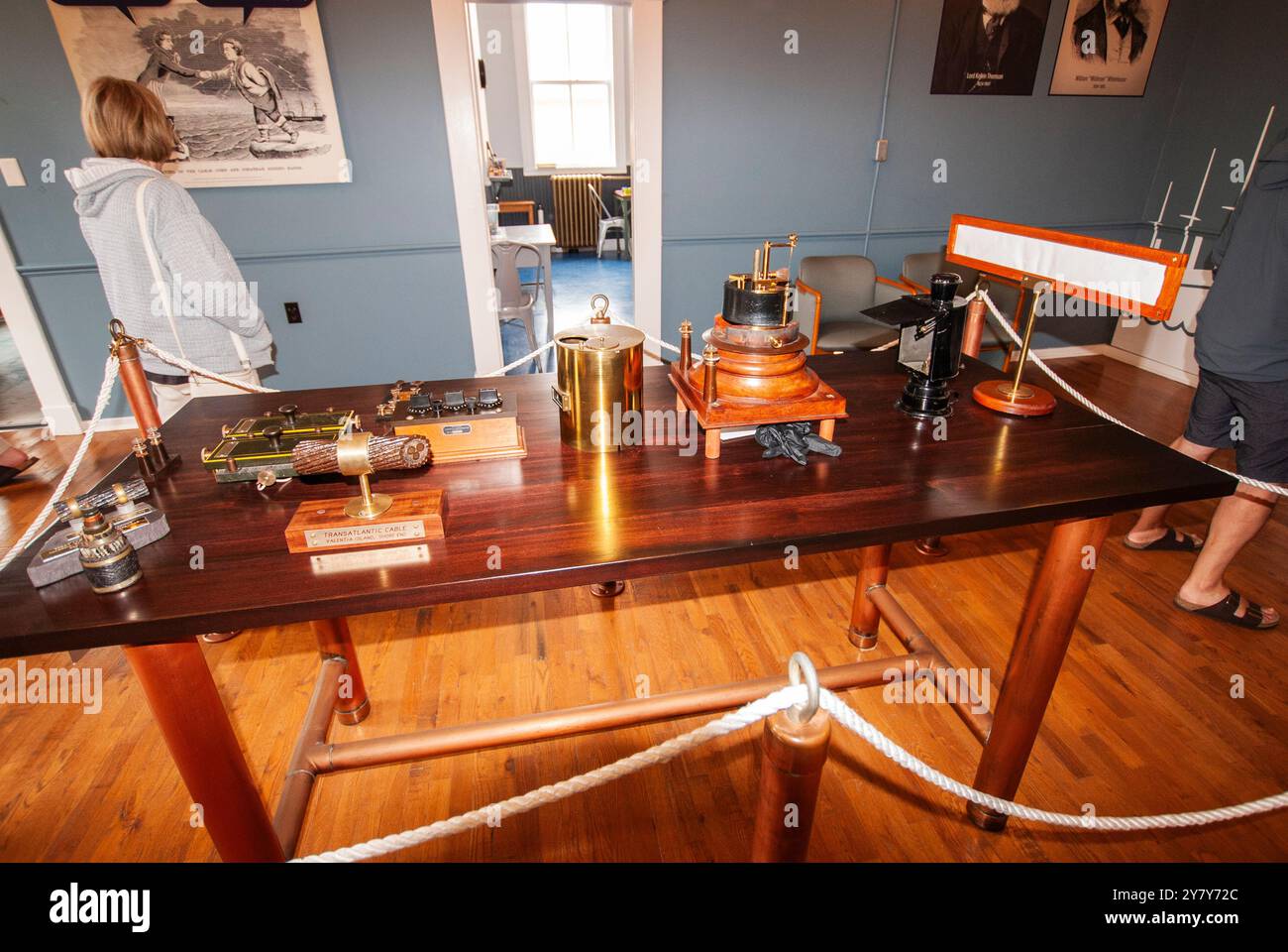 Morse code translator inside Cable Station in Heart's Content ...