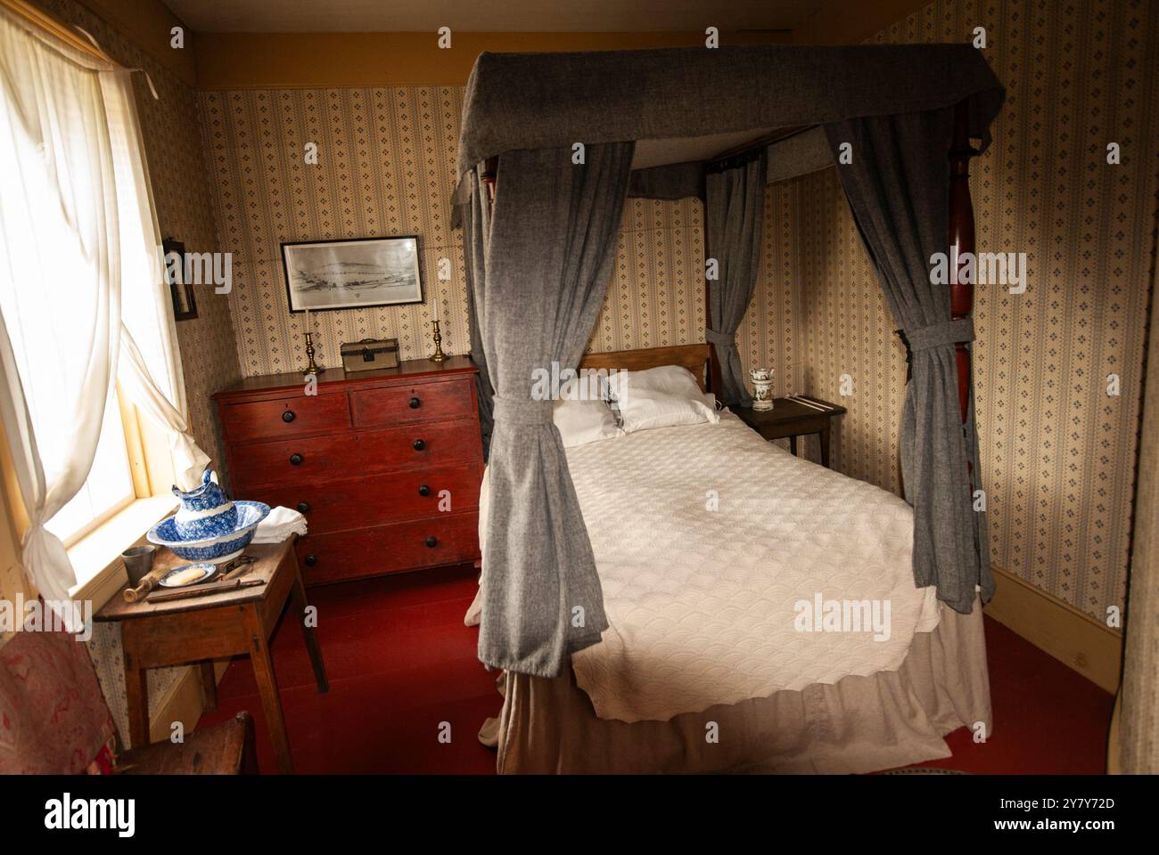 Bedroom inside Heritage Lighthouse at Cape Spear Lighthouse National ...
