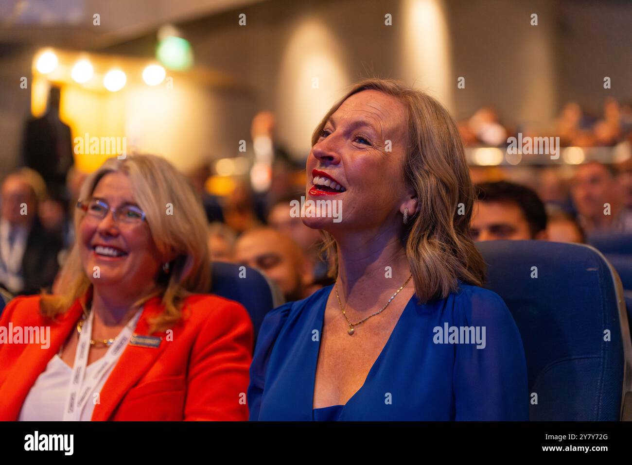 Birmingham, UK. 01 OCT, 2024. Leadership hopeful James Cleverly's wife, Susannah "Susie ...