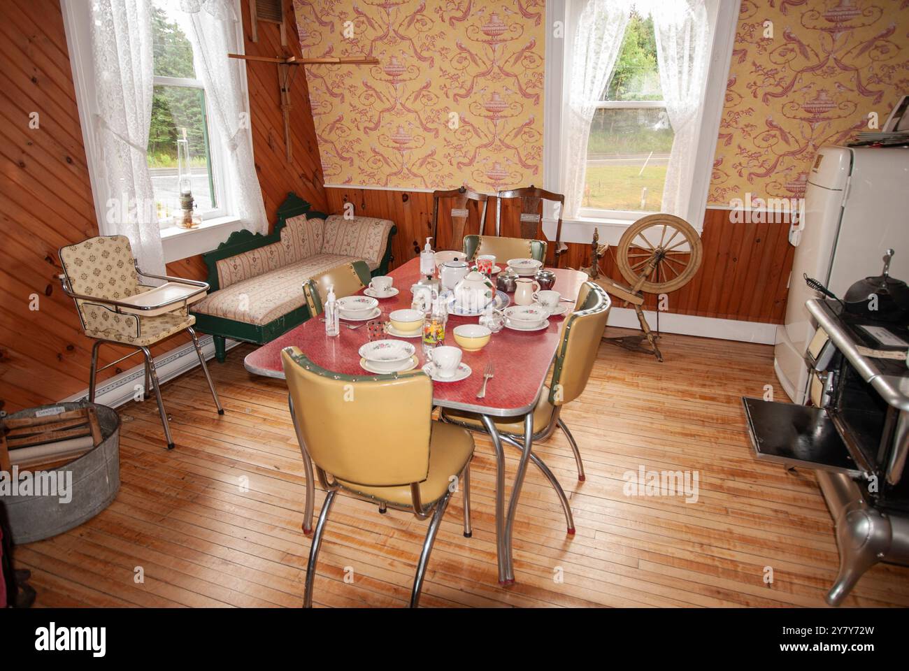 Kitchen inside railway museum in Avondale, Newfoundland & Labrador ...