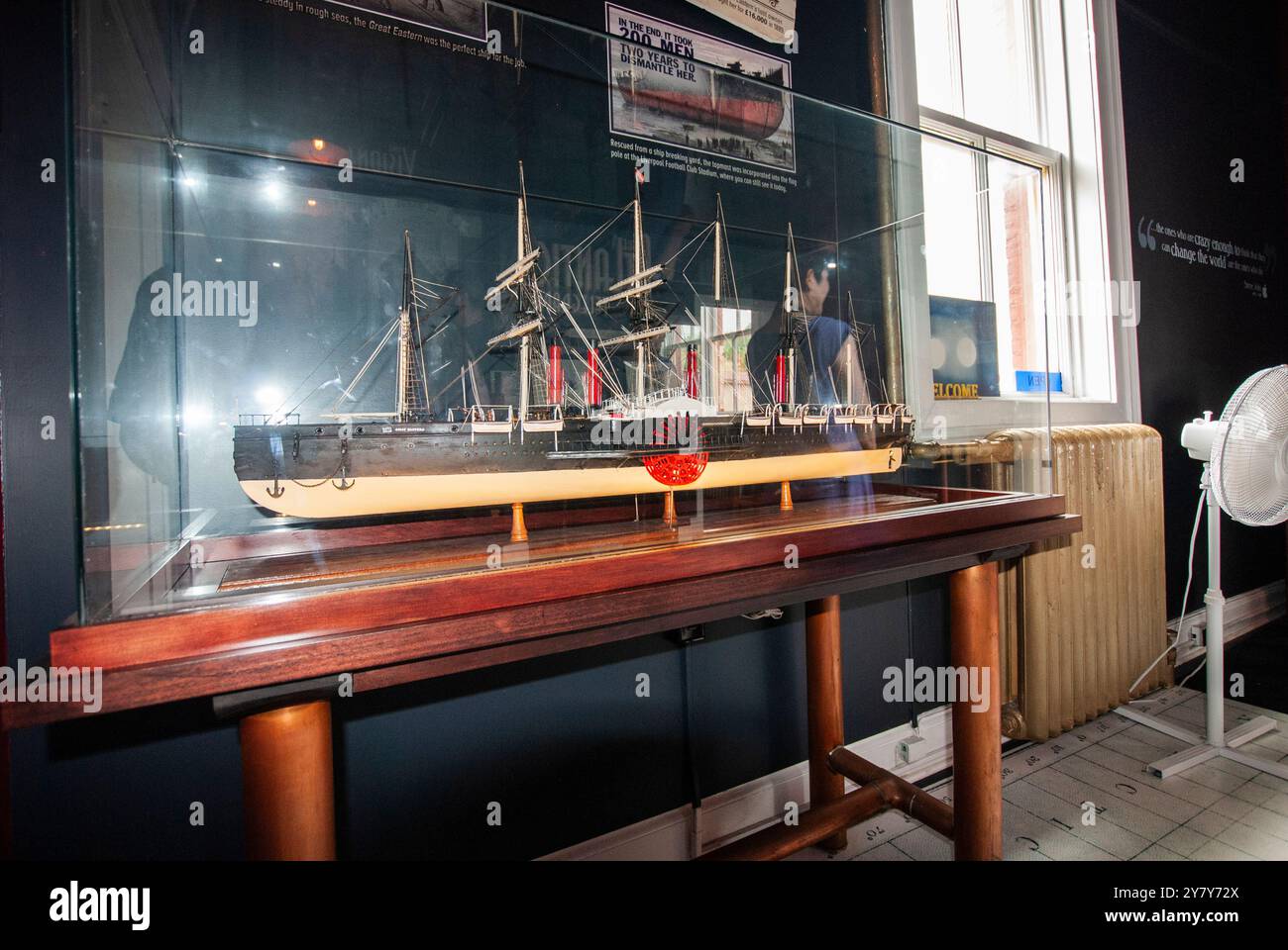 Model of USS Niagara (1855) inside Cable Station in Heart's Content ...