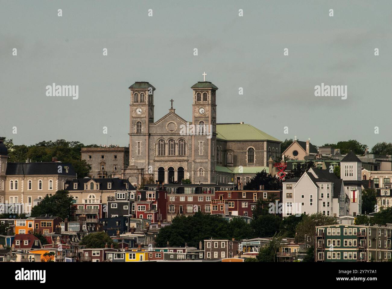 View of St. John's Basilica from Fort Amherst in St. John's ...