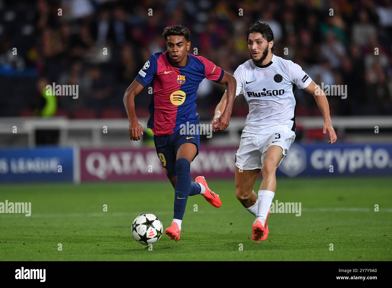 FC BARCELONA vs BSC Young Boys October 01,2024 Lamine Yamal (19) of FC ...