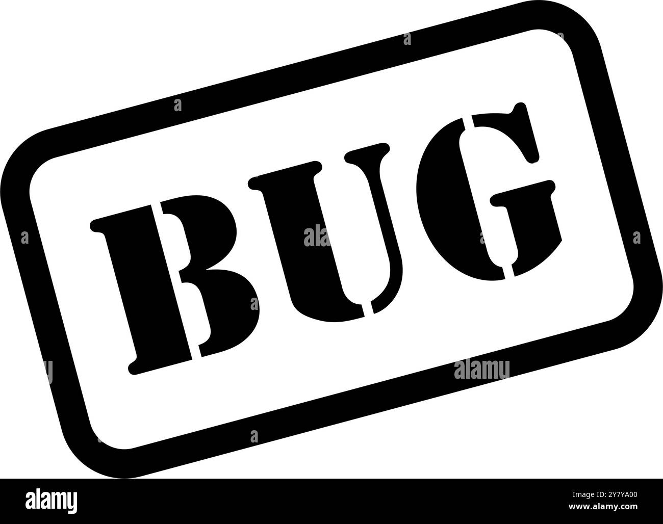 Bug black stamp vector isolated Stock Vector Image & Art - Alamy