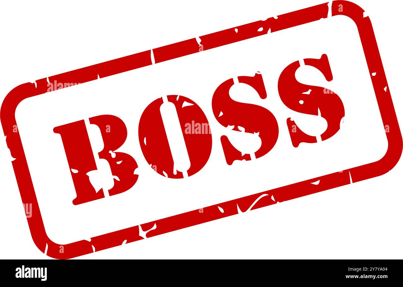 Boss red rubber stamp vector with texture isolated Stock Vector Image ...