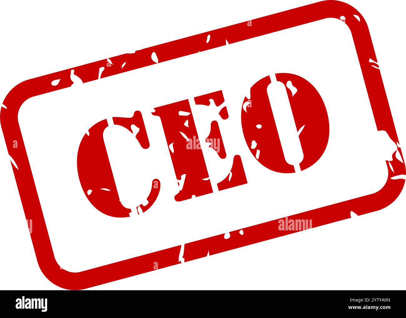 CEO red rubber stamp vector with texture isolated Stock Vector Image ...
