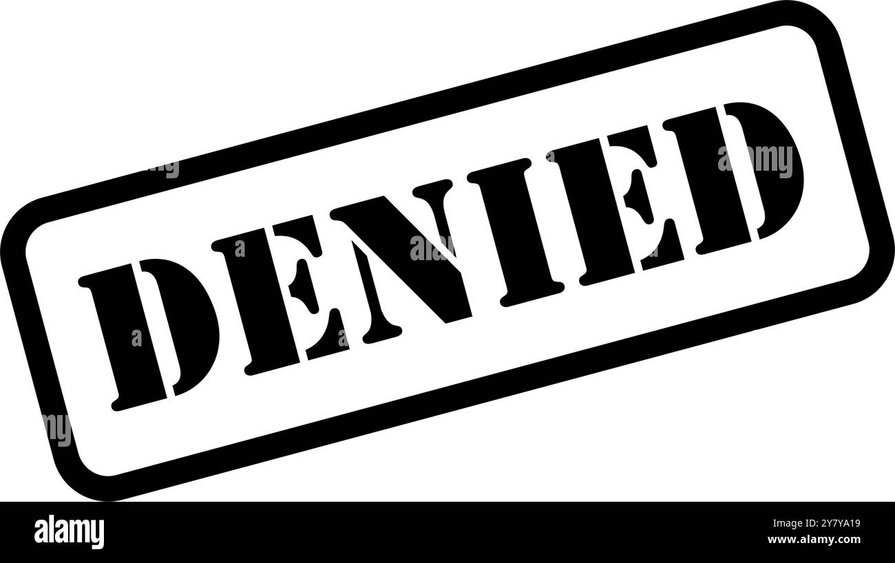 Denied black stamp vector isolated Stock Vector Image & Art - Alamy