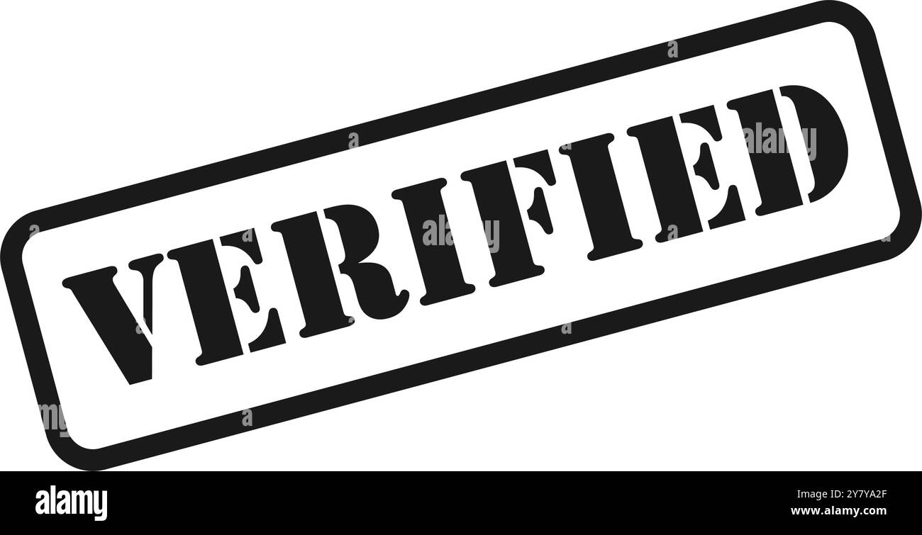Verified black stamp vector isolated Stock Vector Image & Art - Alamy