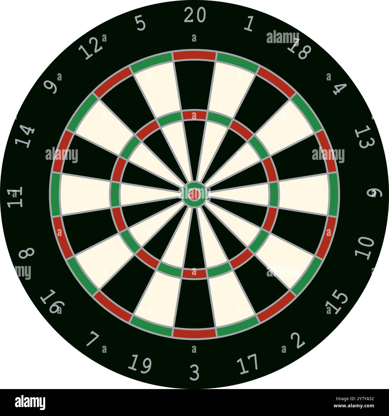 Classic dartboard with numbers for a game of darts vector Stock Vector ...