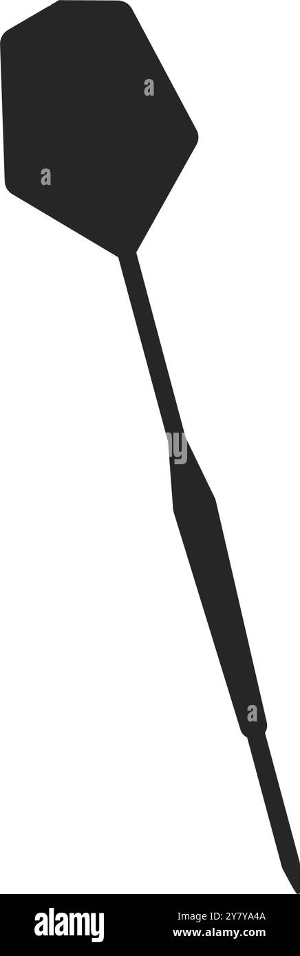 Throwing darts with metal shaft for game of darts in vector silhouette ...