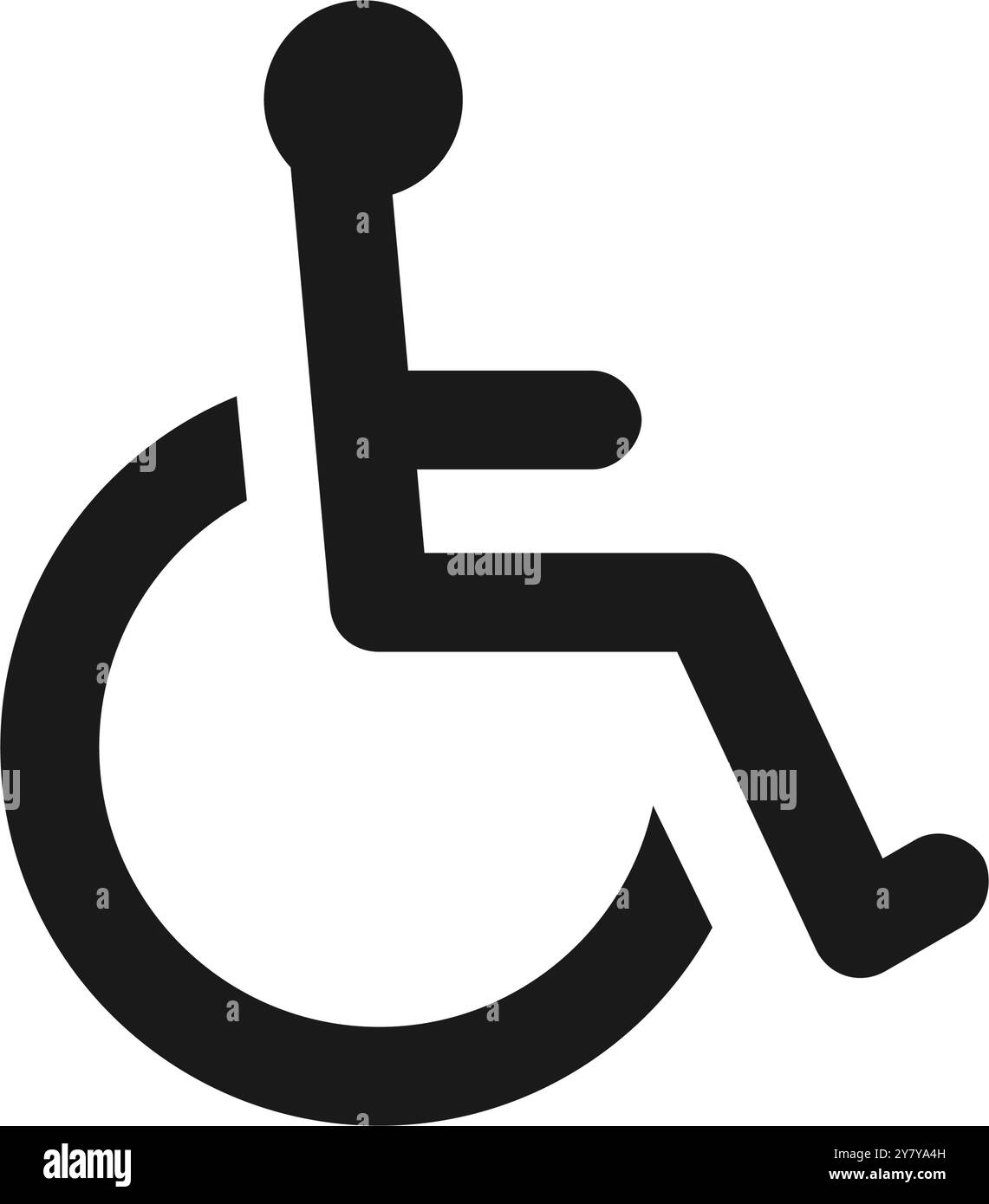 Disabled sign icon with person in a wheelchair vector Stock Vector ...