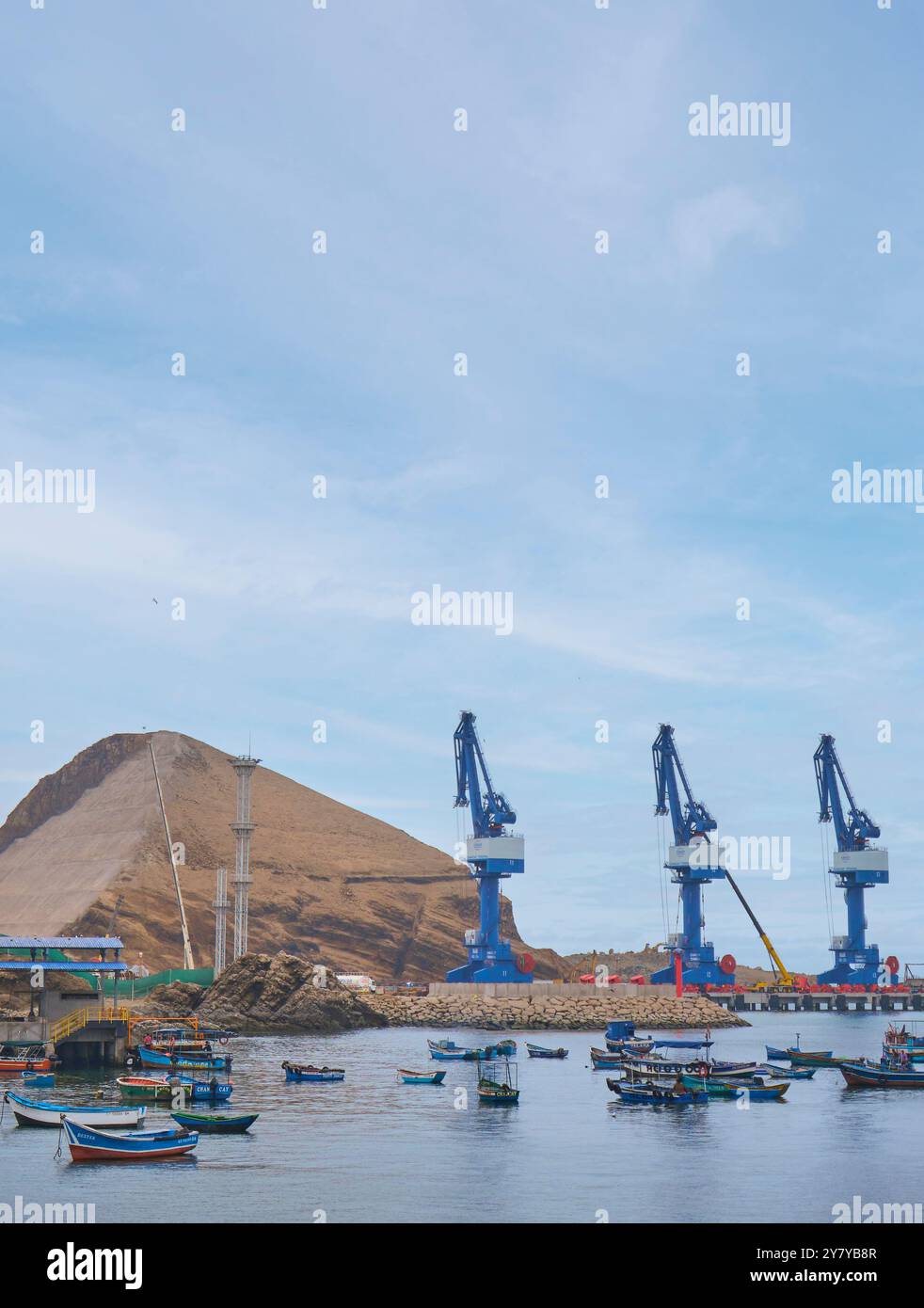 Chancay, Lima. Peru, September 20 2024: Panoramic view of the Chancay ...