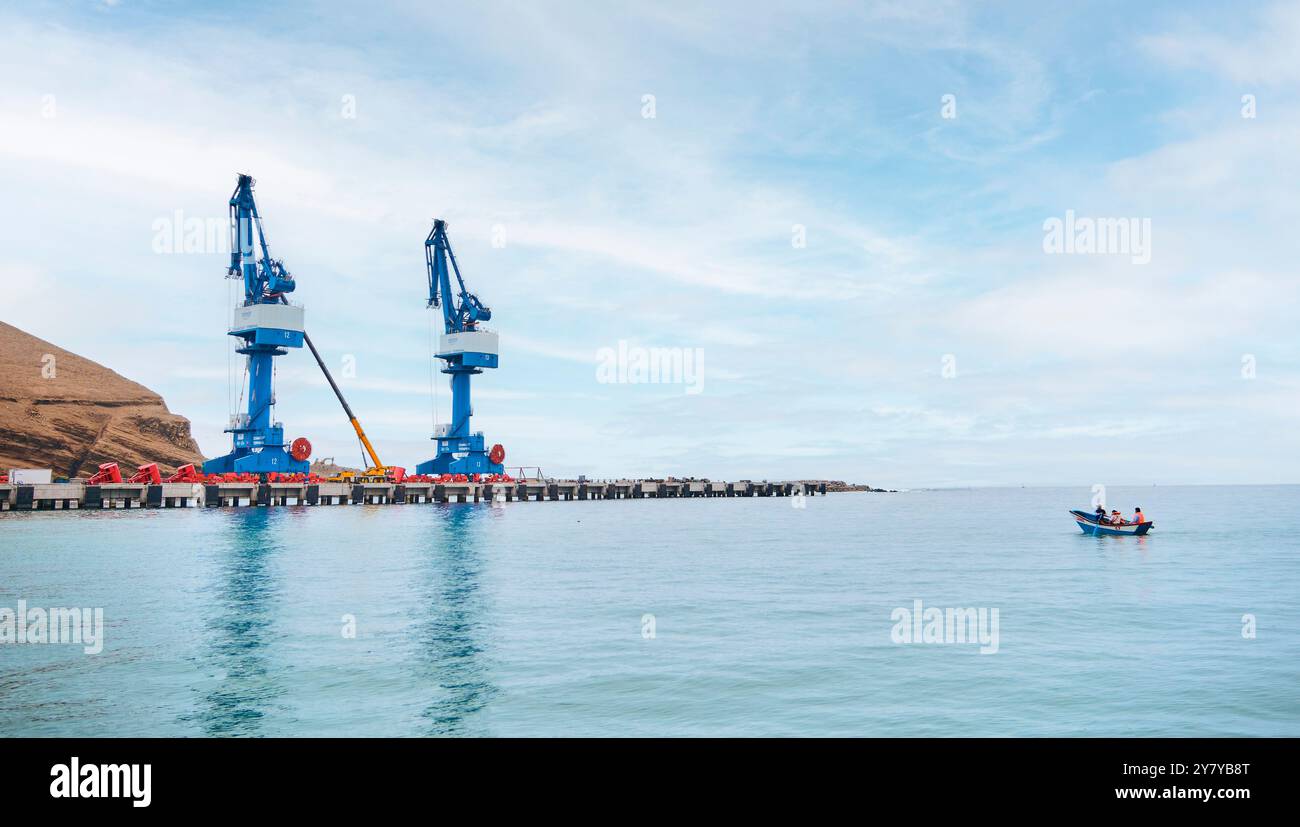 Chancay, Lima. Peru, September 20 2024: Panoramic view of the Chancay ...