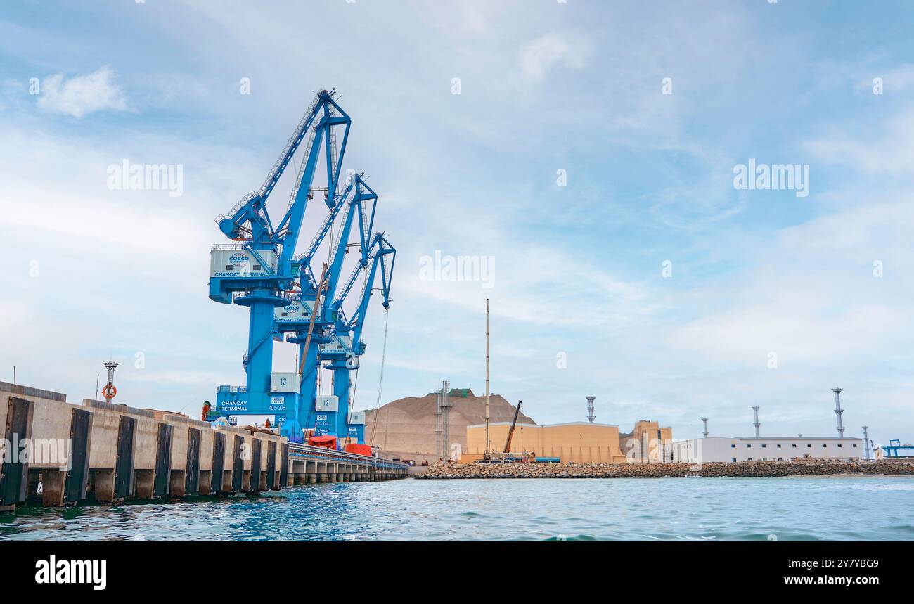 Chancay, Lima. Peru, September 20 2024: Panoramic view of the Chancay ...