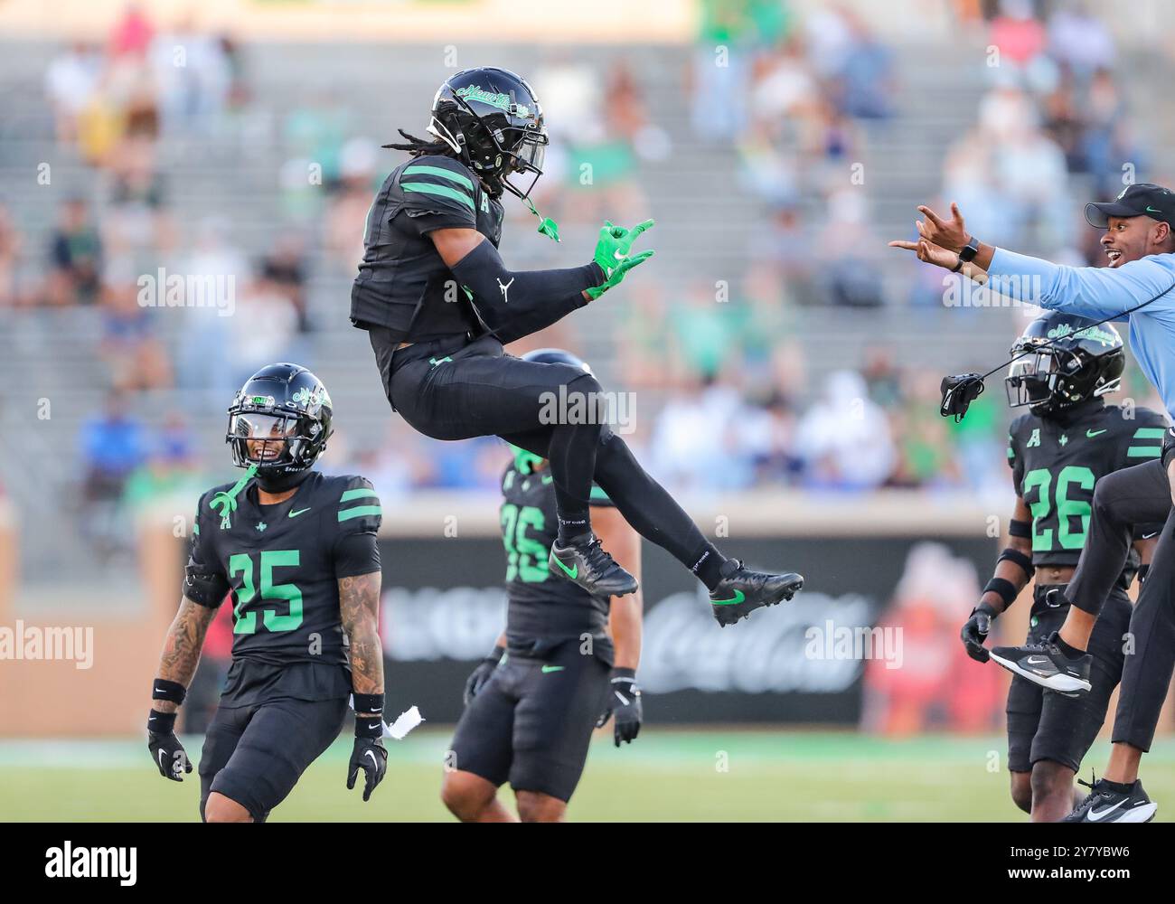 September 28, 2024:.North Texas Mean Green safety Evan Jackson (2 ...