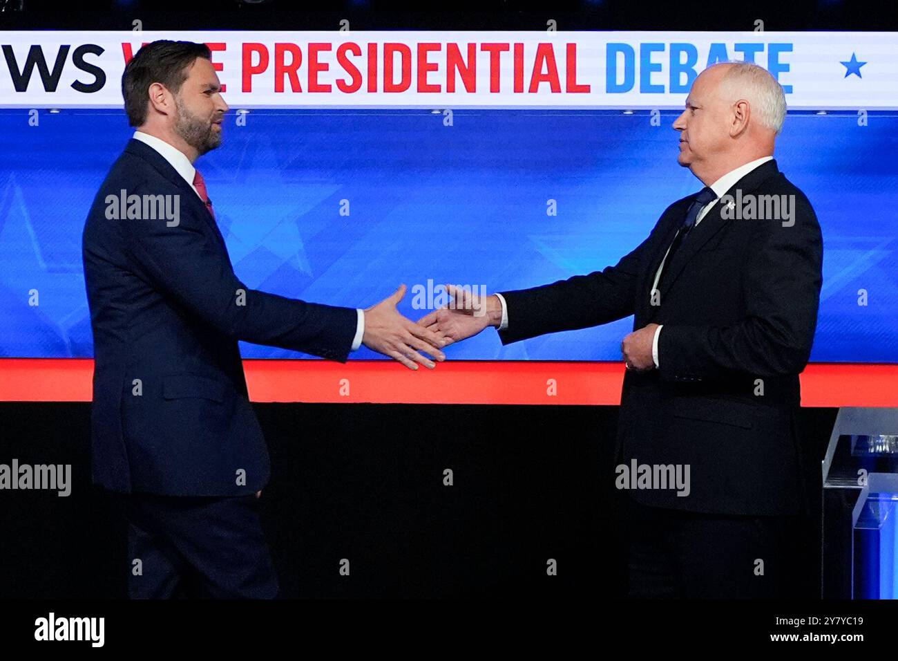 Republican vice presidential nominee Sen. JD Vance, R-Ohio, left, and ...