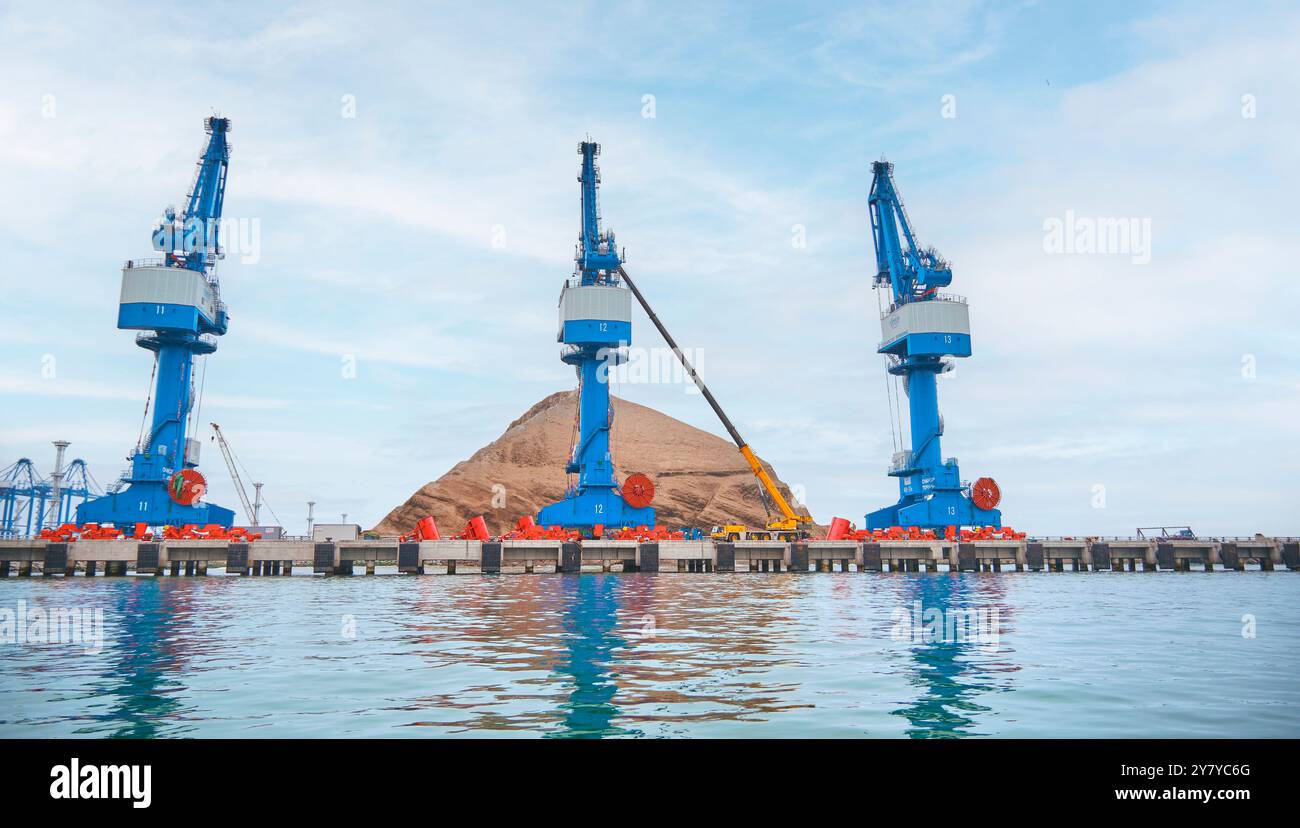 Chancay, Lima. Peru, September 20 2024: Chancay Mega seaport. Located ...