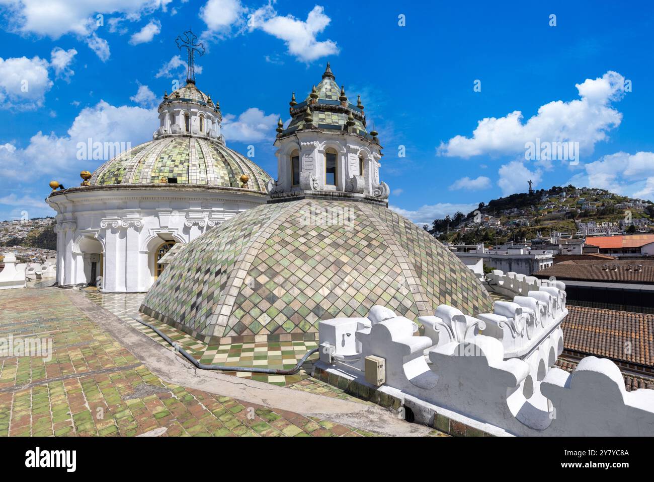 Quito, Ecuador. Society of Jesus church near cathedral basilica San ...