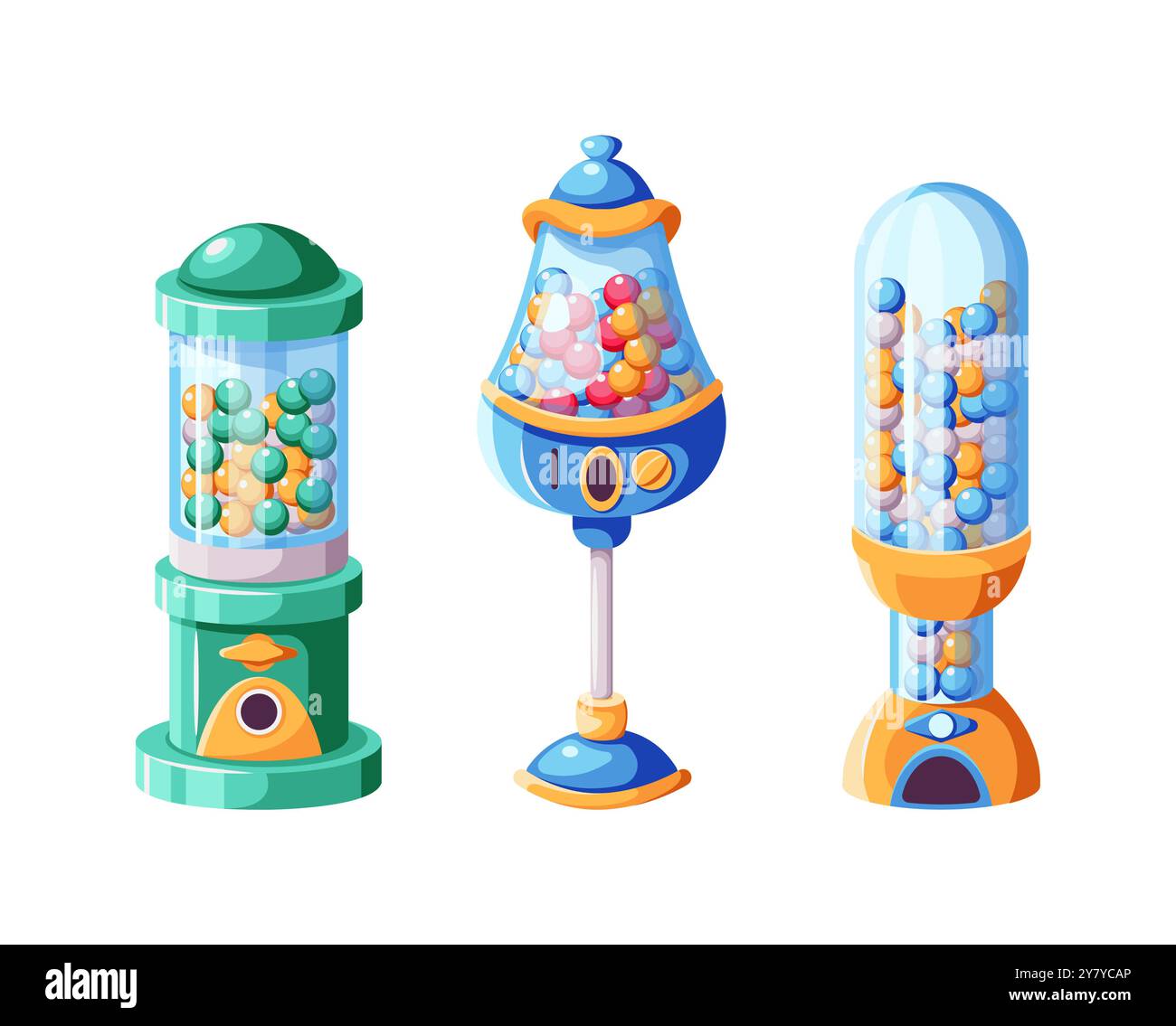 Vintage vending machines flat color vector illustration set Stock Vector Image & Art - Alamy