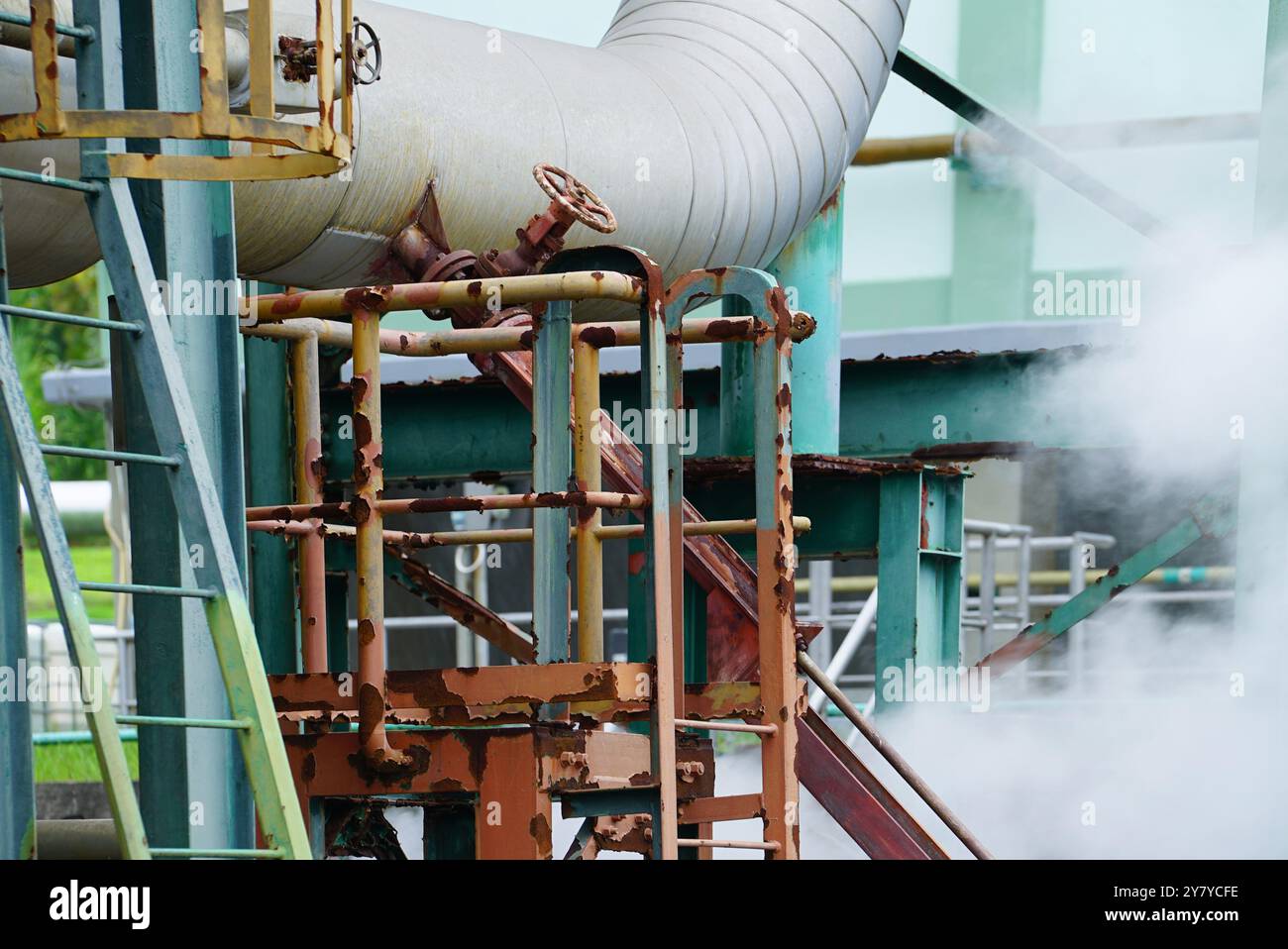 Rust in geothermal power plant Stock Photo - Alamy