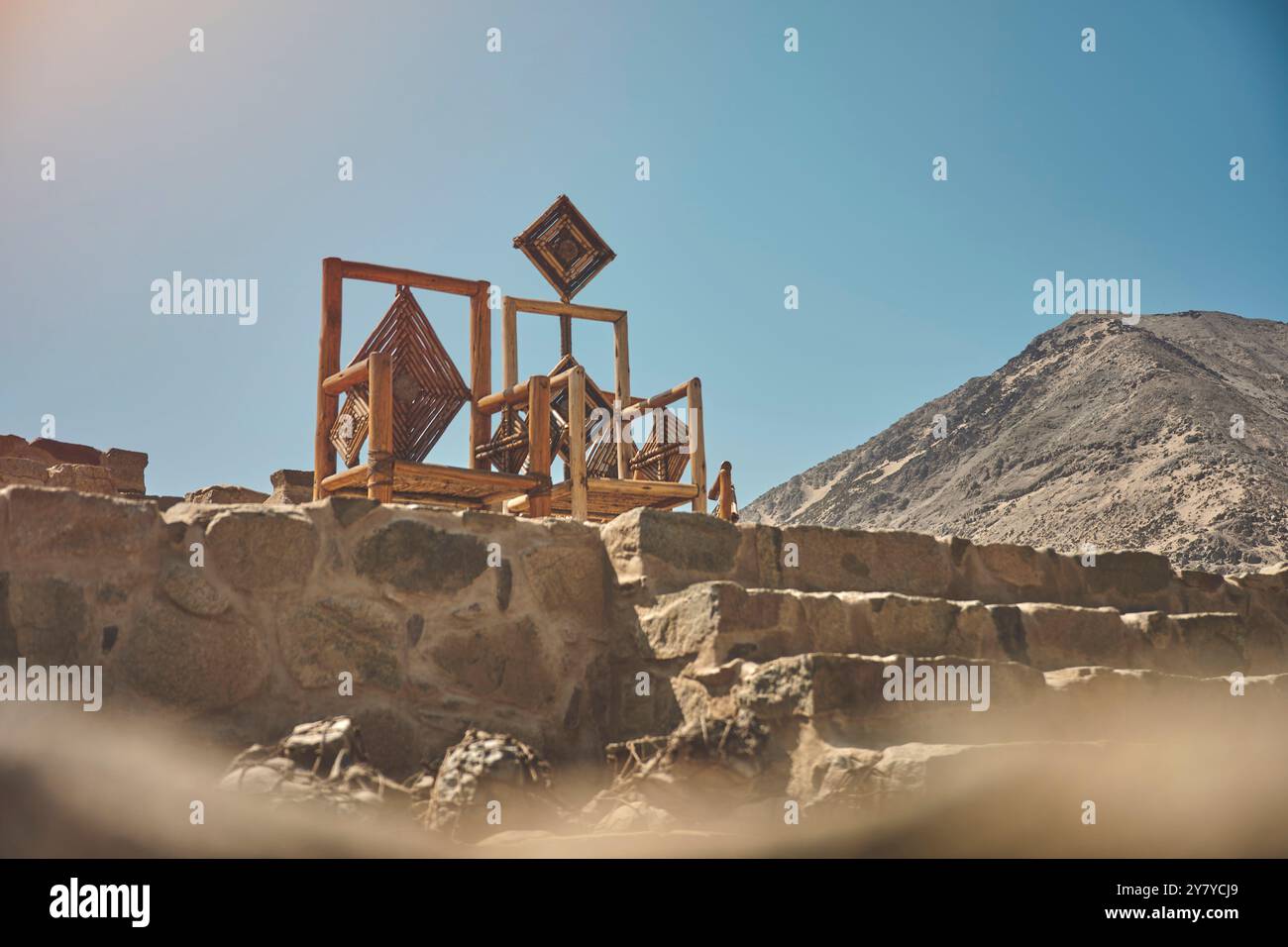 Ancient ruins of the civilization of Caral, in Peru Stock Photo - Alamy
