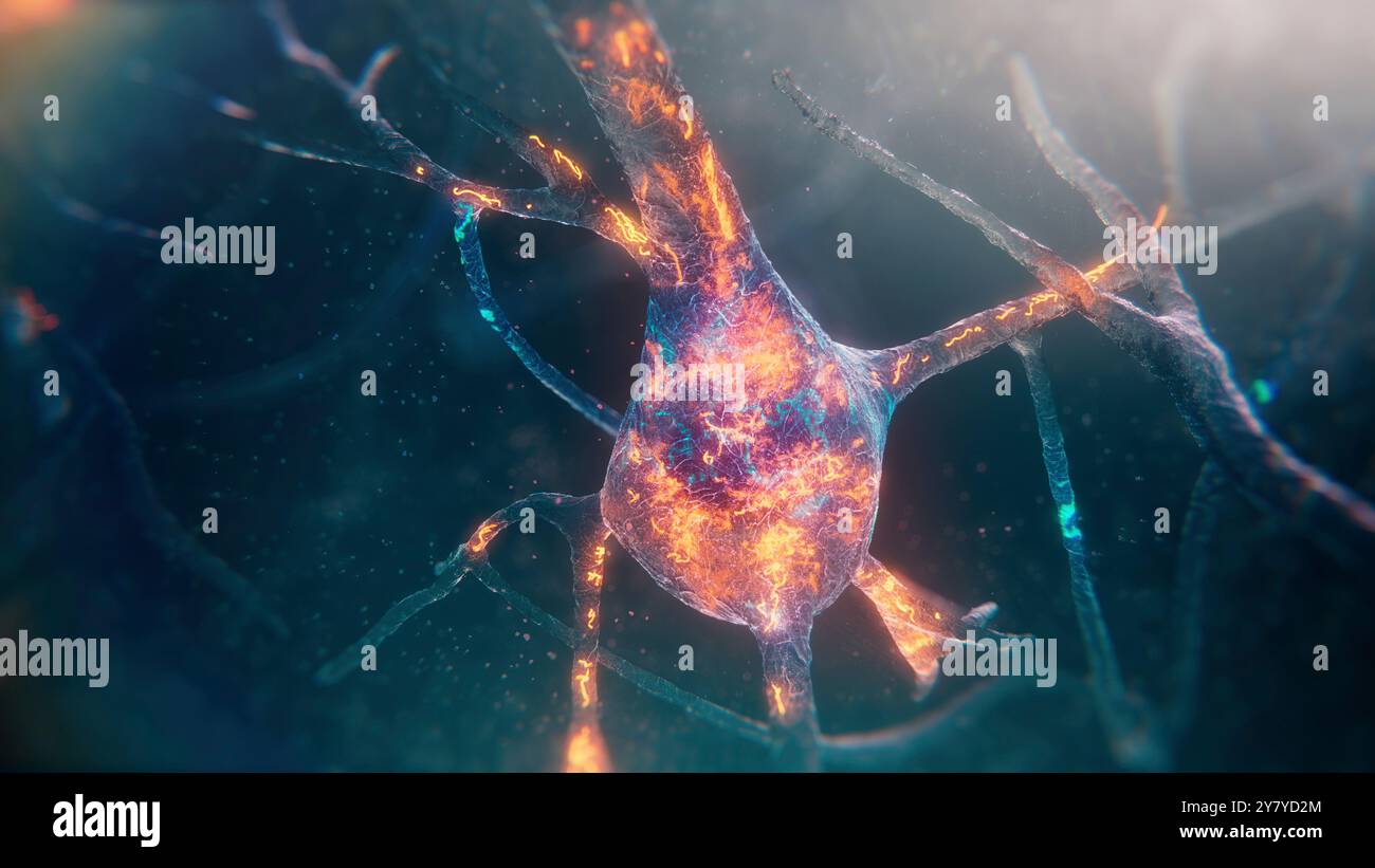Tau and neurofibrillary tangles, illustration Stock Photo - Alamy
