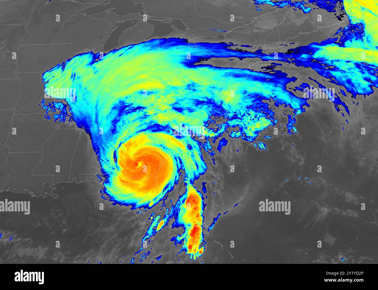Hurricane Helene, 27th September 2024, satellite image Stock Photo - Alamy
