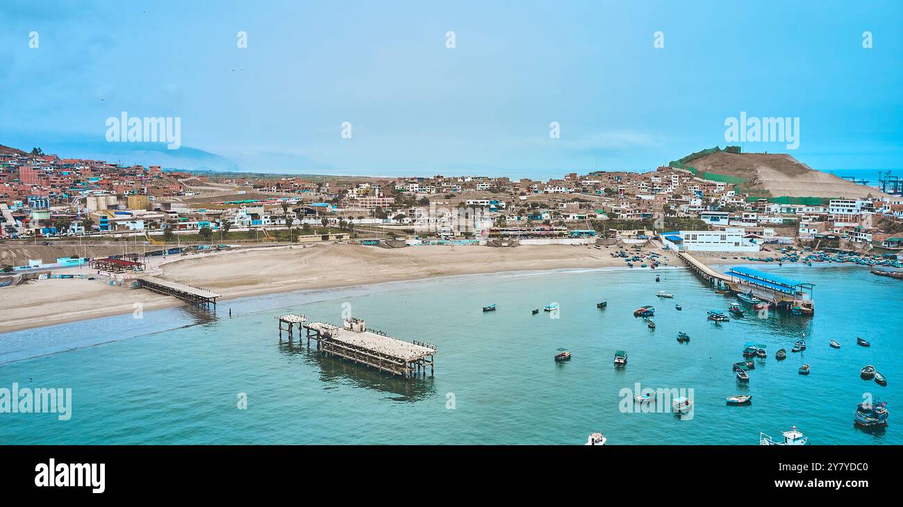 Chancay seaport. Located in Peru, Mega port under construction, future ...