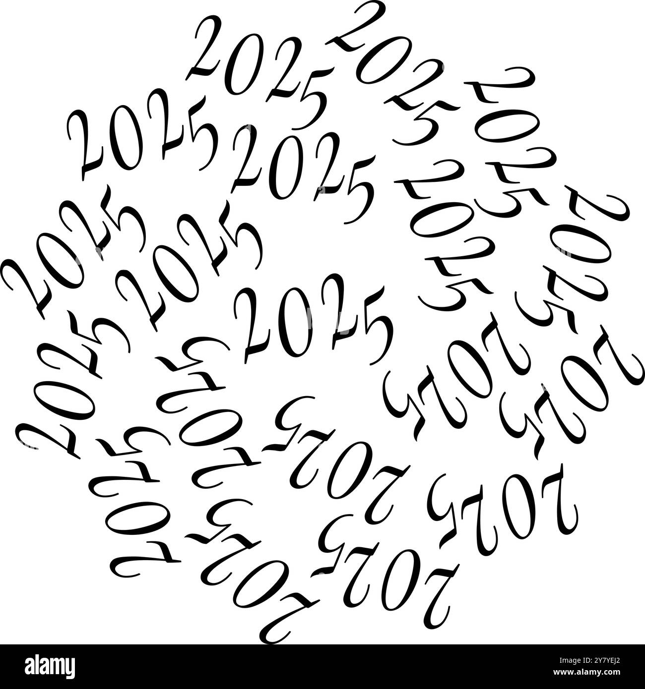 2025 numbers Seamless pattern. New Year greeting Background texture in ...
