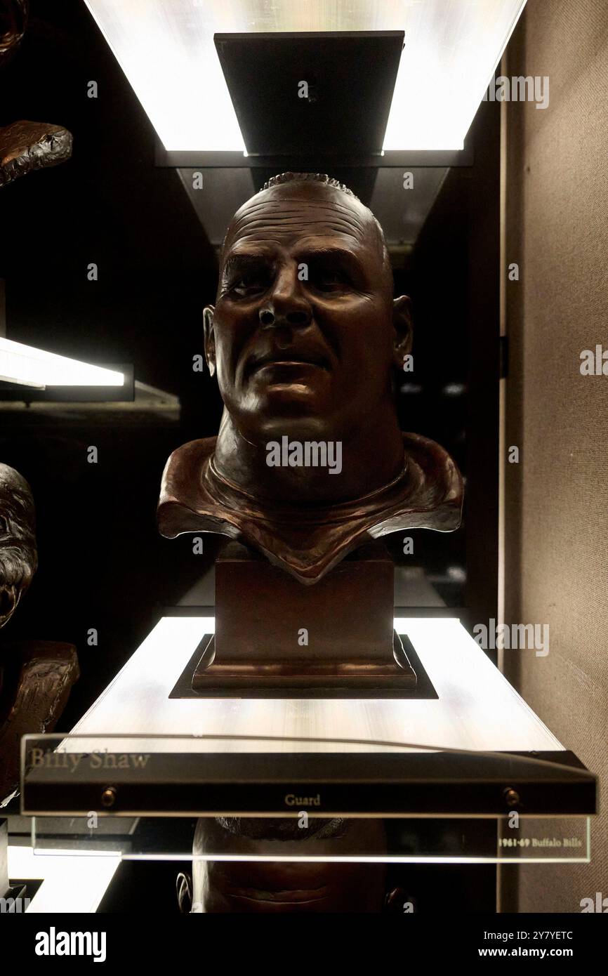 General view of the bust for Buffalo Bills Billy Shaw at the Pro ...