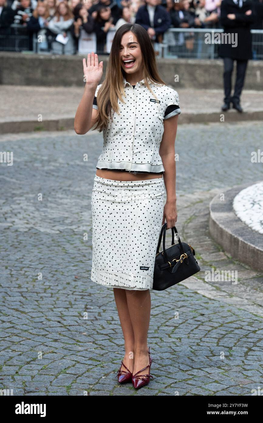 Paris, France. 01st Oct, 2024. Addison Rae attending the Miu Miu ...