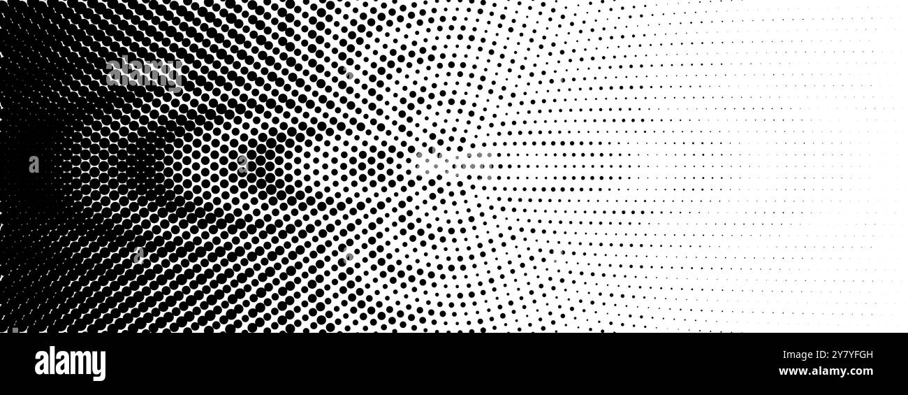 Dotted halftone gradient texture. Fading wavy polka dot background. Dot ...