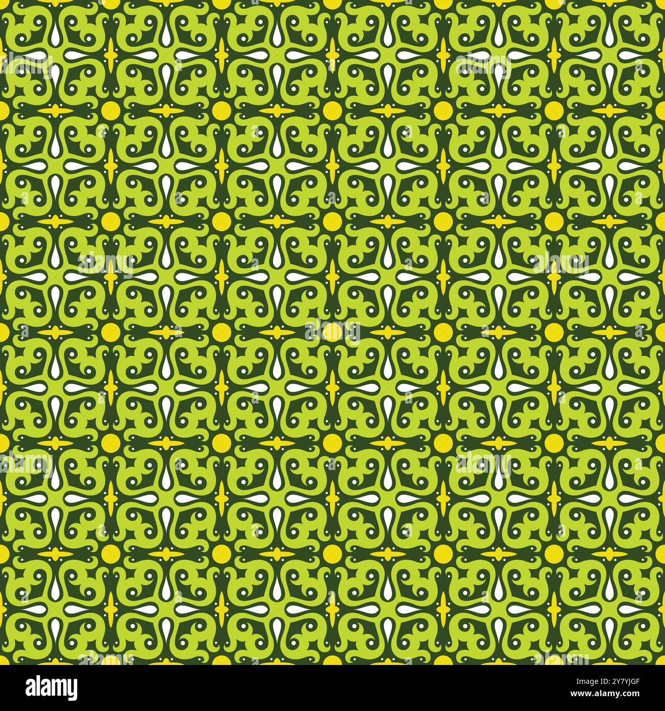 talavera pattern vector with green and yellow color Stock Vector Image ...