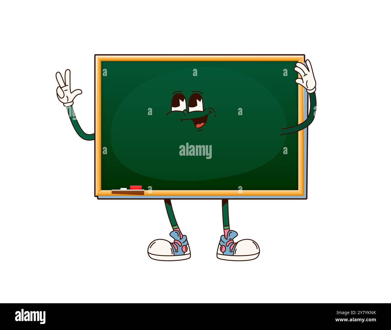 School board groovy character. Isolated cartoon vector playful ...