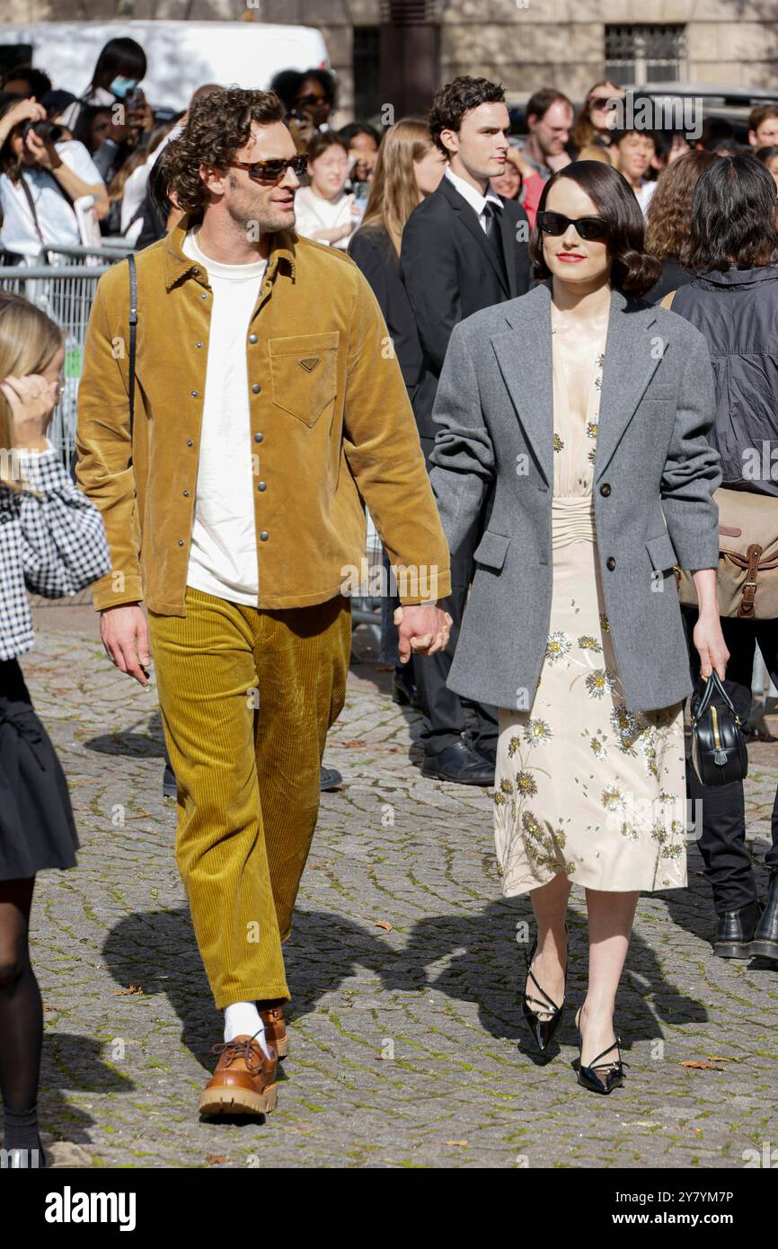 Daisy Ridley, Tom Bateman attends the Miu Miu Paris Womenswear S/S 2025 ...