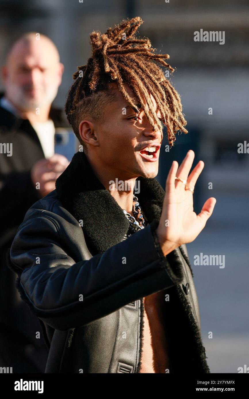 Jaden Smith attends the Louis Vuitton Paris Womenswear Spring-Summer ...
