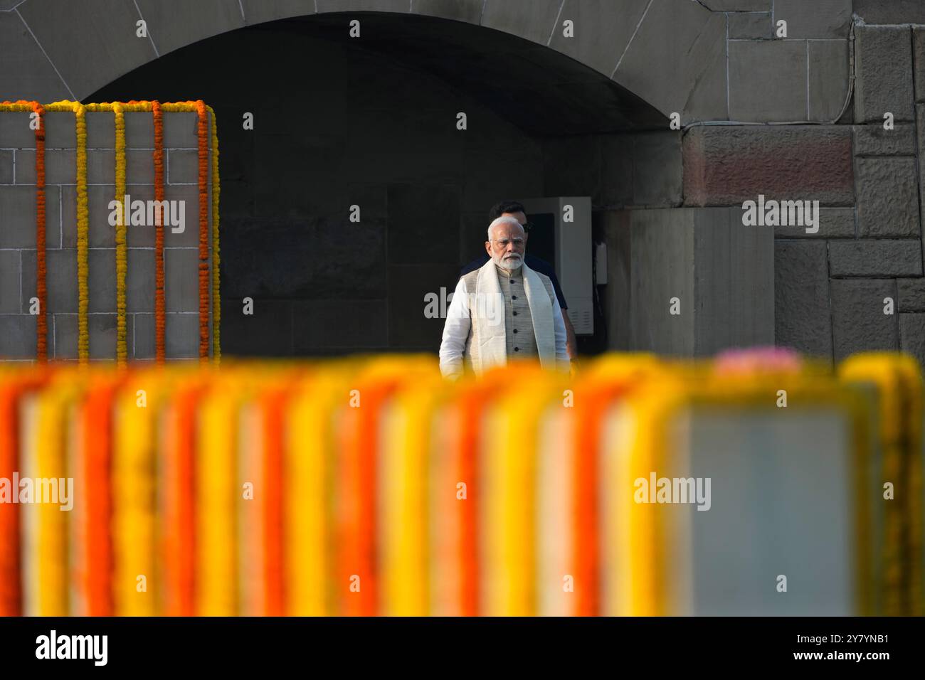 Indian Prime Minister Narendra Modi arrives to pay tribute to iconic ...