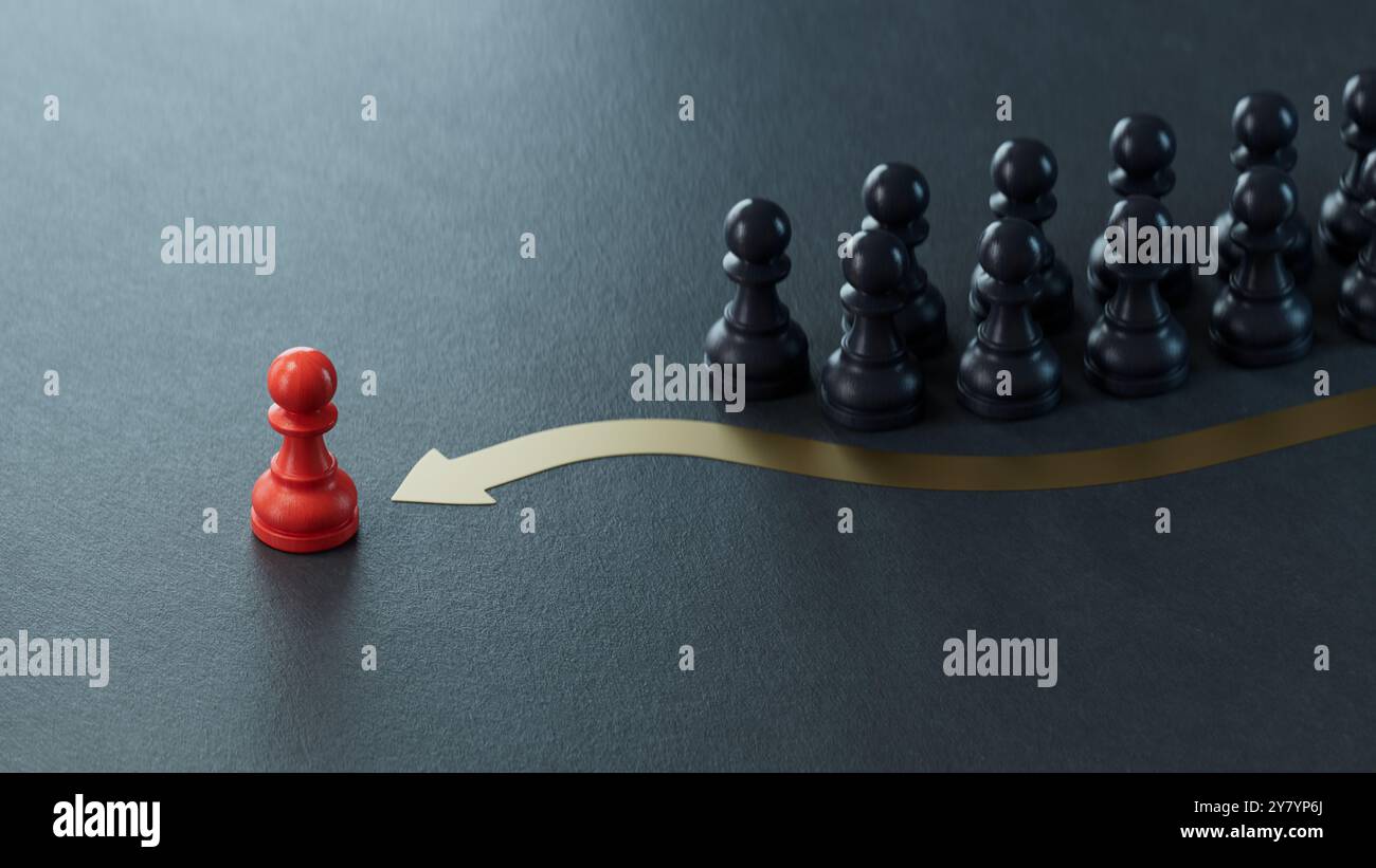 RED pawn passing 3D illustration. VIP pass concept.3D rendering on ...