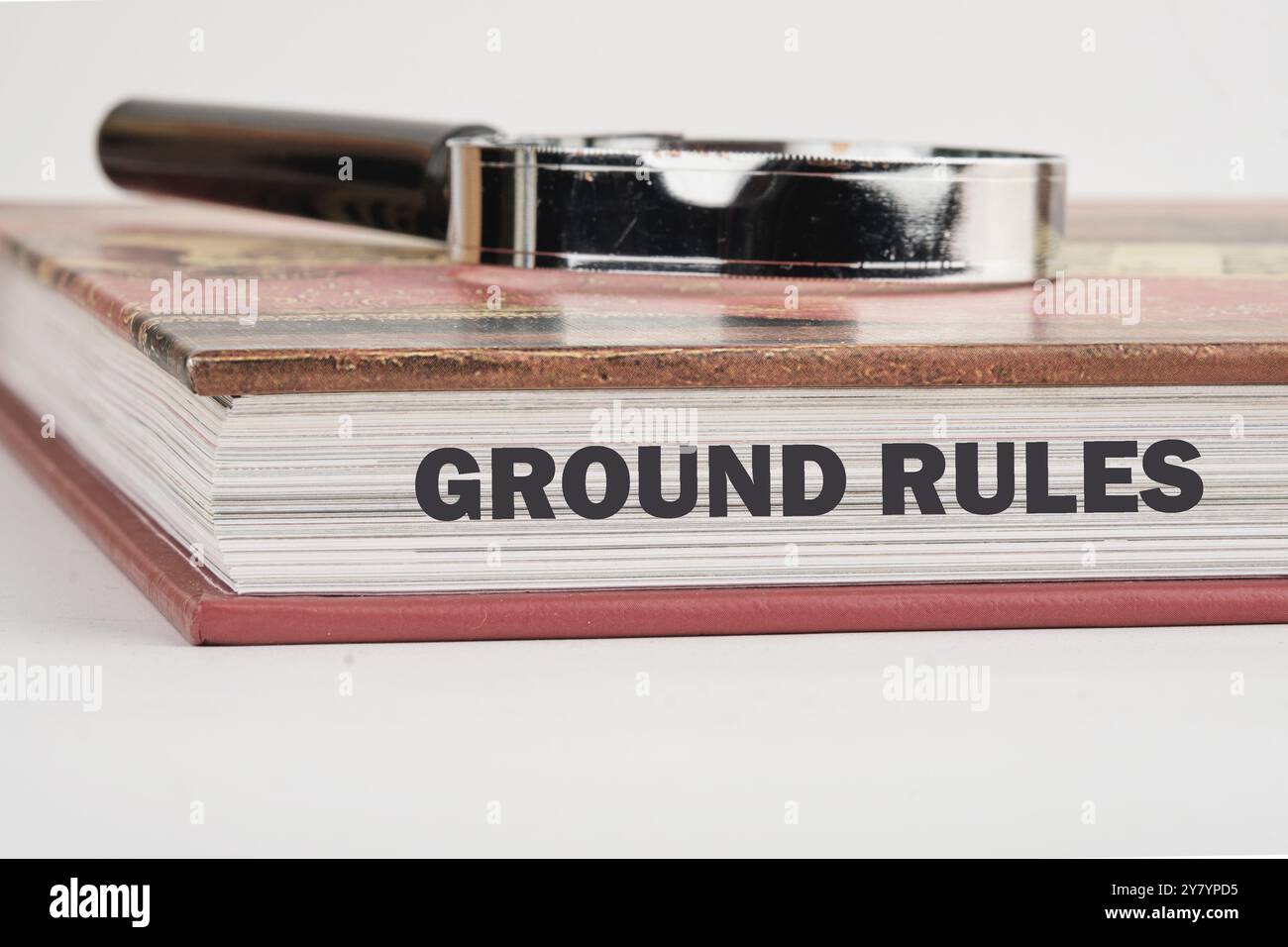 Conceptual ground rules symbol. Copy space. GROUND RULES words written ...