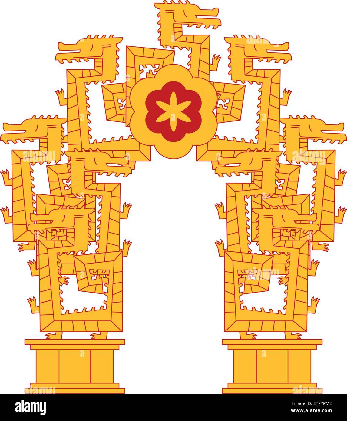 Dragon gate temple China building Chinese traditional oriental ...