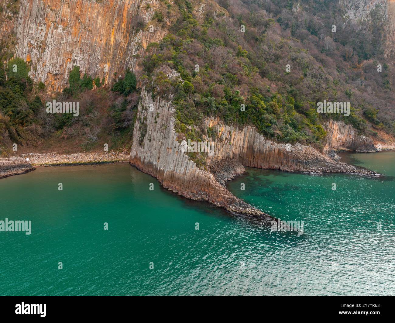 Lava columns formed 80 million years ago as a result of the cooling and ...