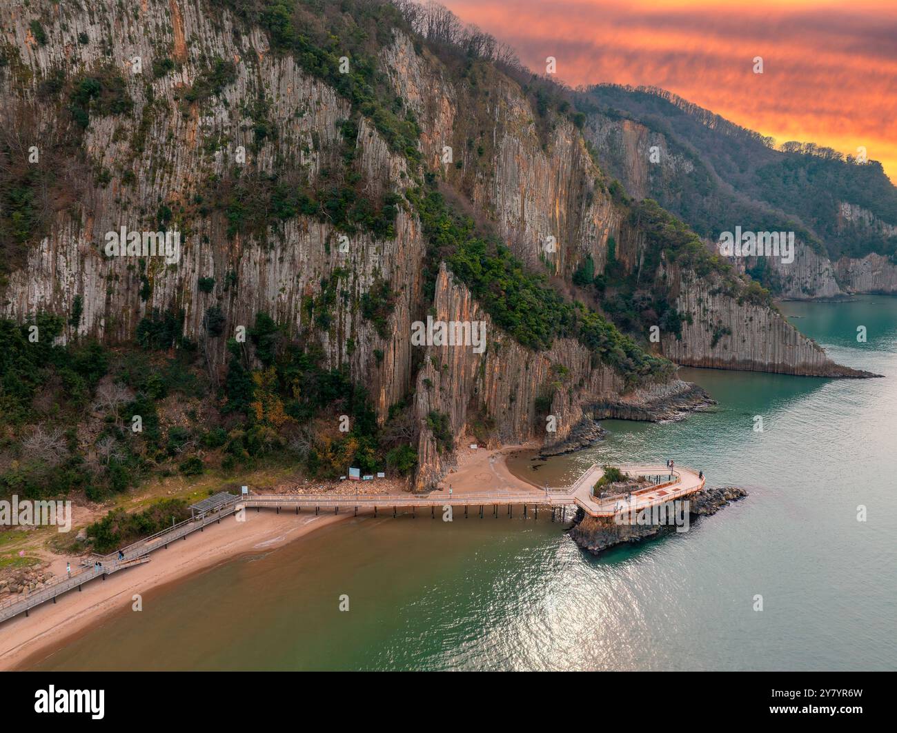 Lava columns formed 80 million years ago as a result of the cooling and ...
