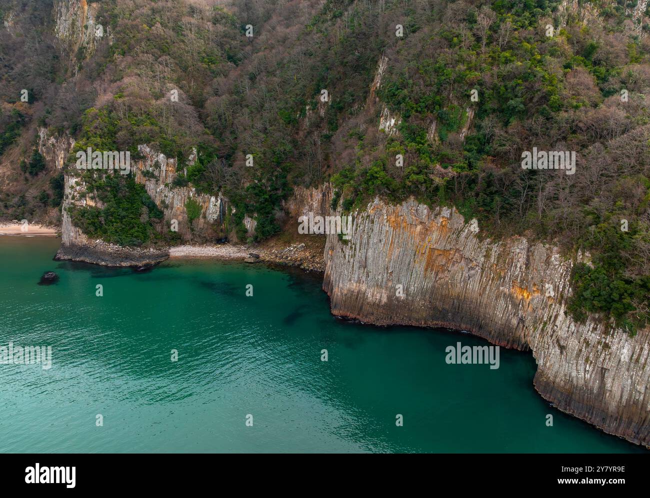 Lava columns formed 80 million years ago as a result of the cooling and ...