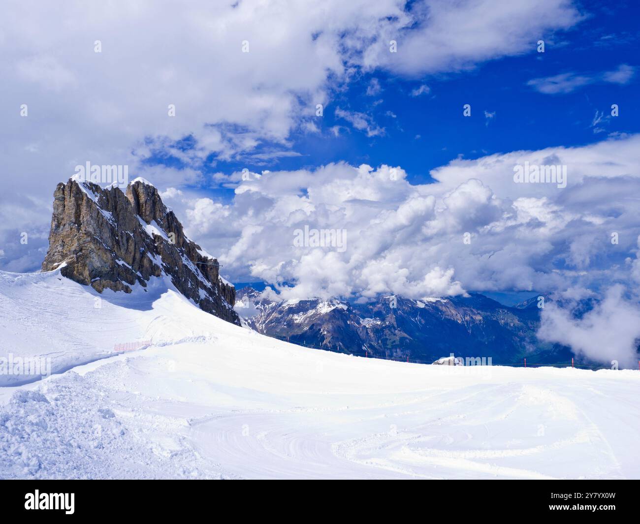 Spectacular panoramic views from the top of Mt.Titlis in Switzerland ...