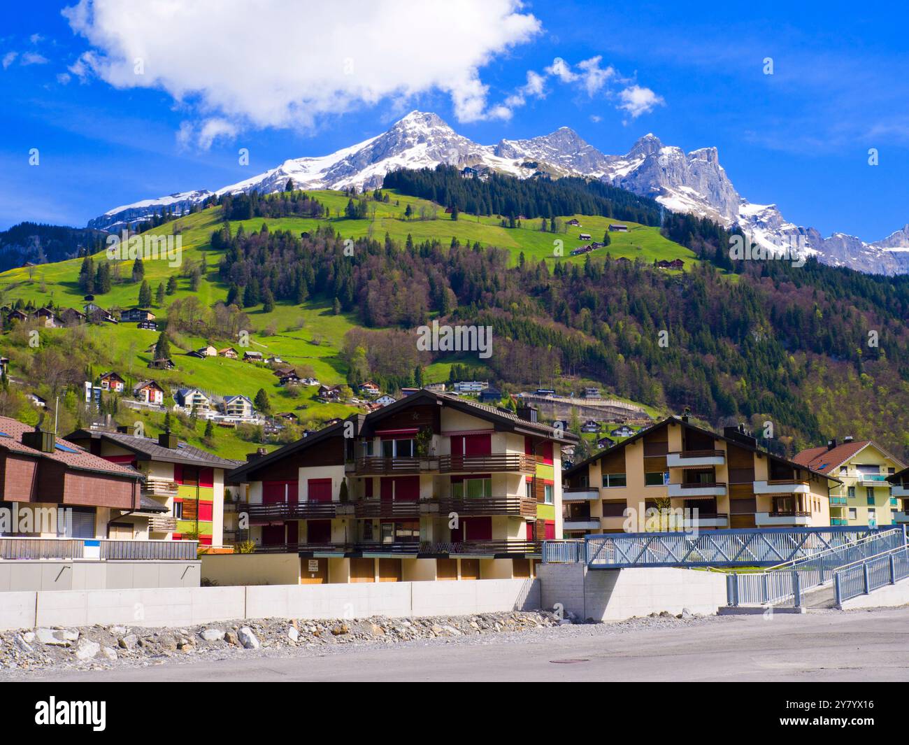 Landscape of Titlis mountain village in Switzerland Stock Photo - Alamy