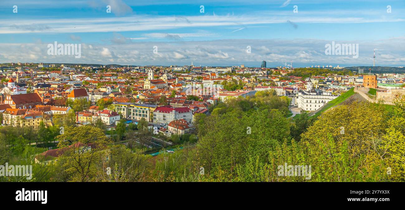 Downtown Vilnius city skyline, cityscape of Lithuania in Europe Stock ...