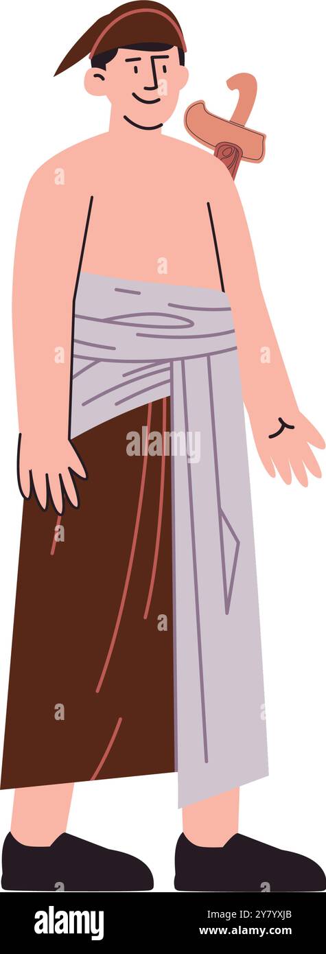 Javanese traditional clothing Basahan outfit Java tradition cultural ...