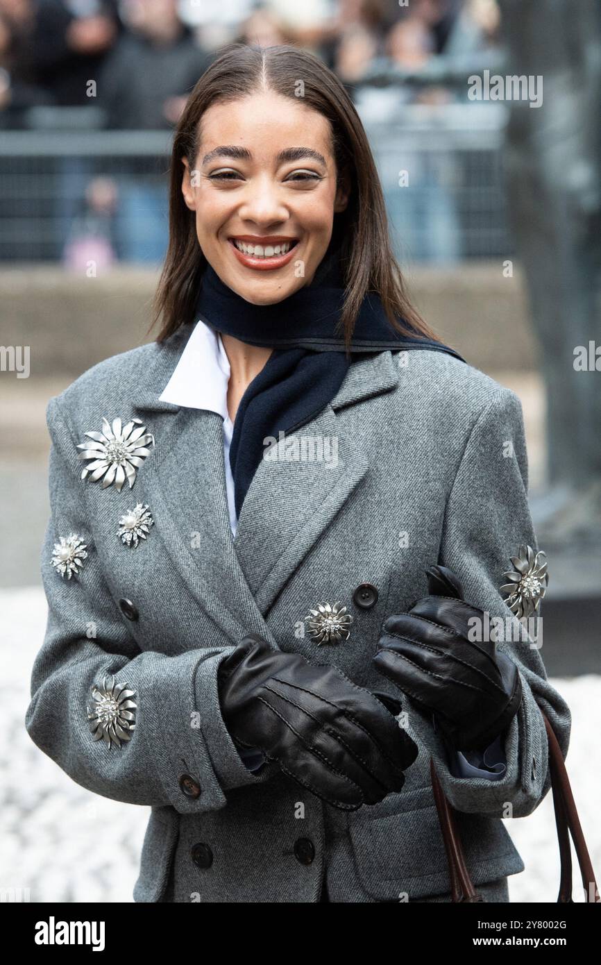 Paris, France. 01st Oct, 2024. Reign Judge attending the Miu Miu ...