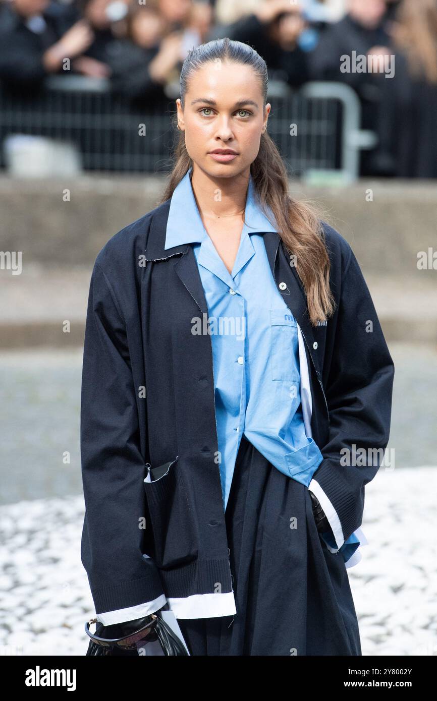 Paris, France. 01st Oct, 2024. Sarah Lysander attending the Miu Miu ...